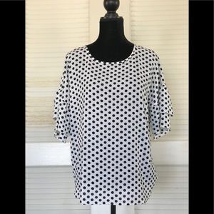 Tops | Nwt Polka Dots Layered Sleeves | Poshmark